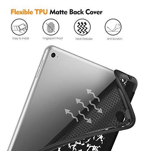 Fintie SlimShell Case for iPad 6th Generation 2018 / iPad 5th Gen 2017/ iPad Air 2 / iPad Air - [Built-in Pencil Holder] Soft TPU Back Cover w/Auto Wake Sleep for iPad 9.7", Emerald Marble