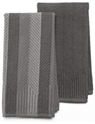 Food Network 2-pk. Sculpted Kitchen Towels (Dark Grey)