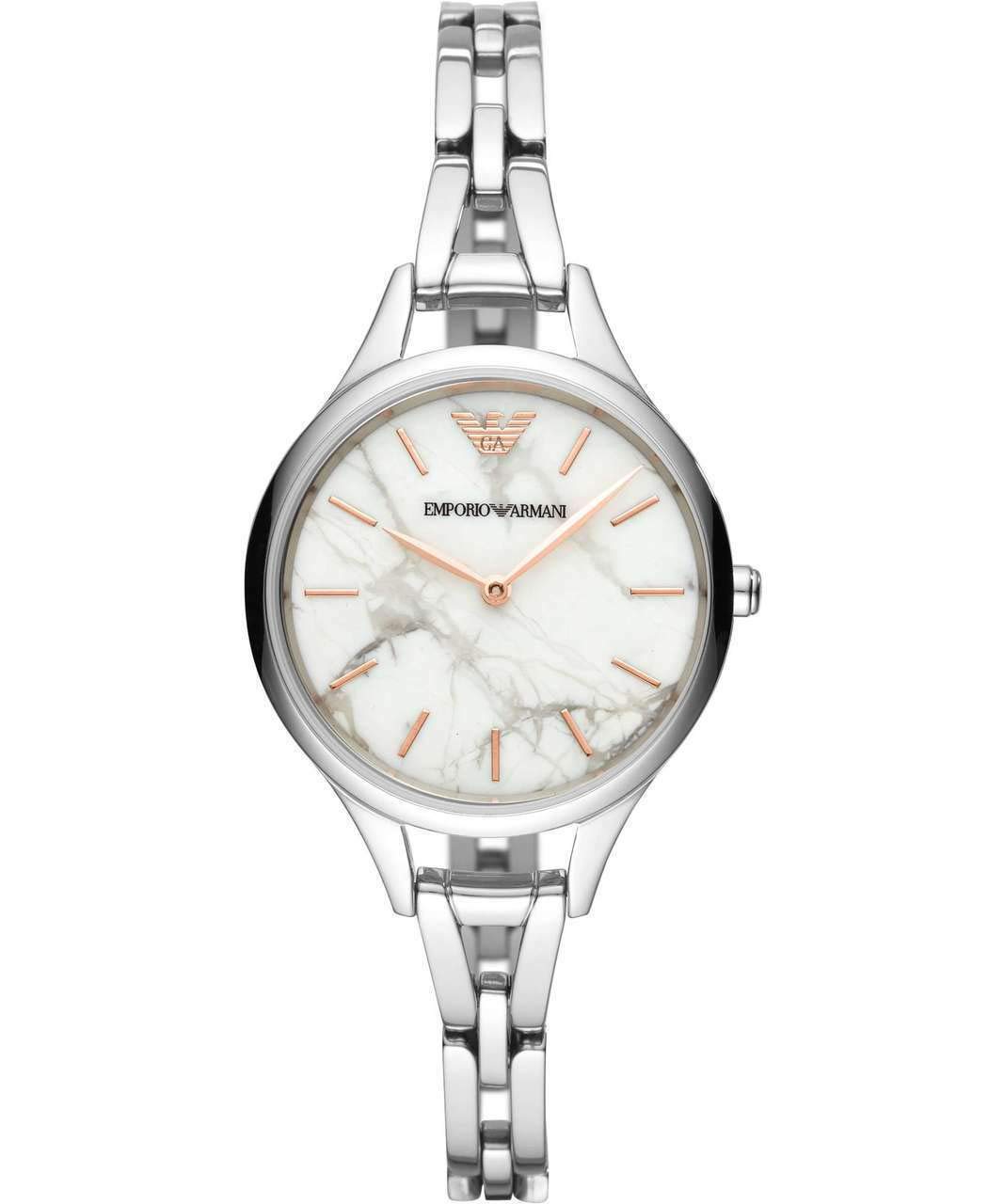 Emporio Armani Women's Two-Hand Rose Gold-Tone Stainless Steel Watch AR11167