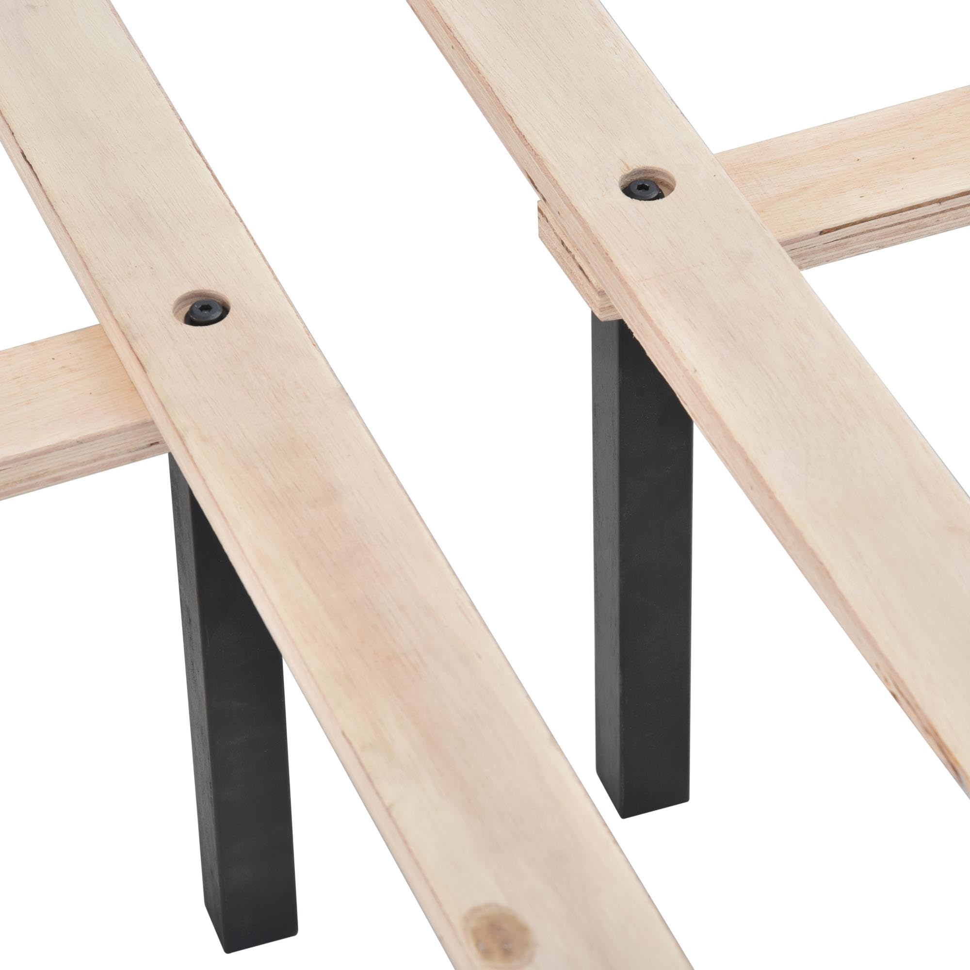 Dolonm Solid Wood Platform Bed No Box Spring Needed, Strong Wood Slat Support, 12 Inch Wooden Bed Frame King Size Natural Pine