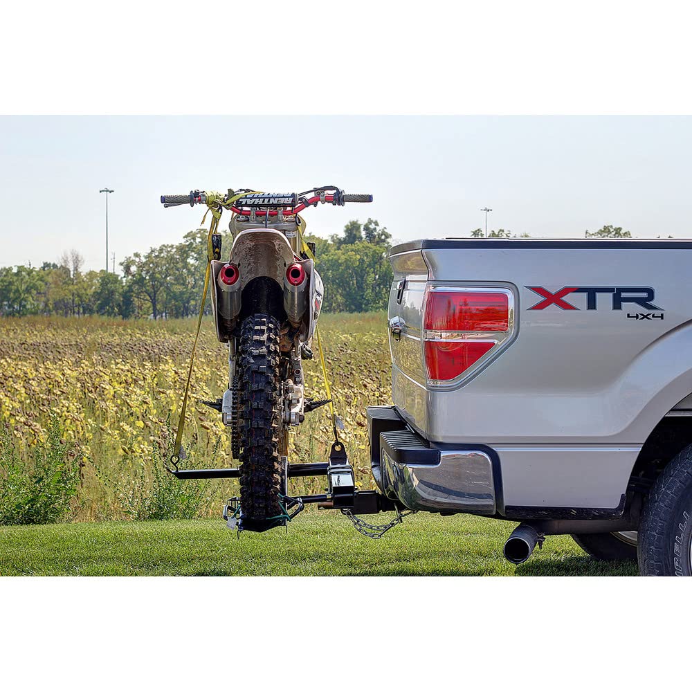 DK2 Hitch-Mounted Steel Motorcycle Platform Carrier