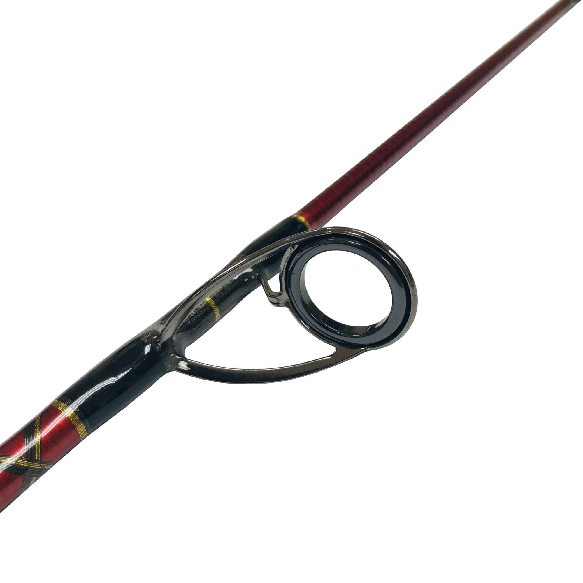 EatMyTackle Snapper Whacker Jigging Rod | Saltwater Fishing Rod (15-20lb. Slow Action, 2pc)