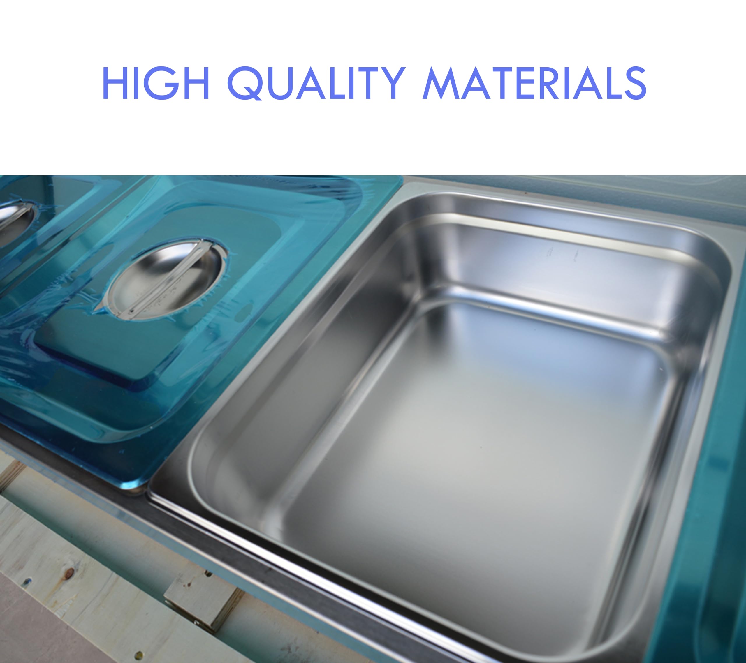 TECHTONGDA 5-Pan Bain-Marie Buffet Food Warmer Electric Steam Heater Stainless Steel Parties Catering Restaurants 1500W
