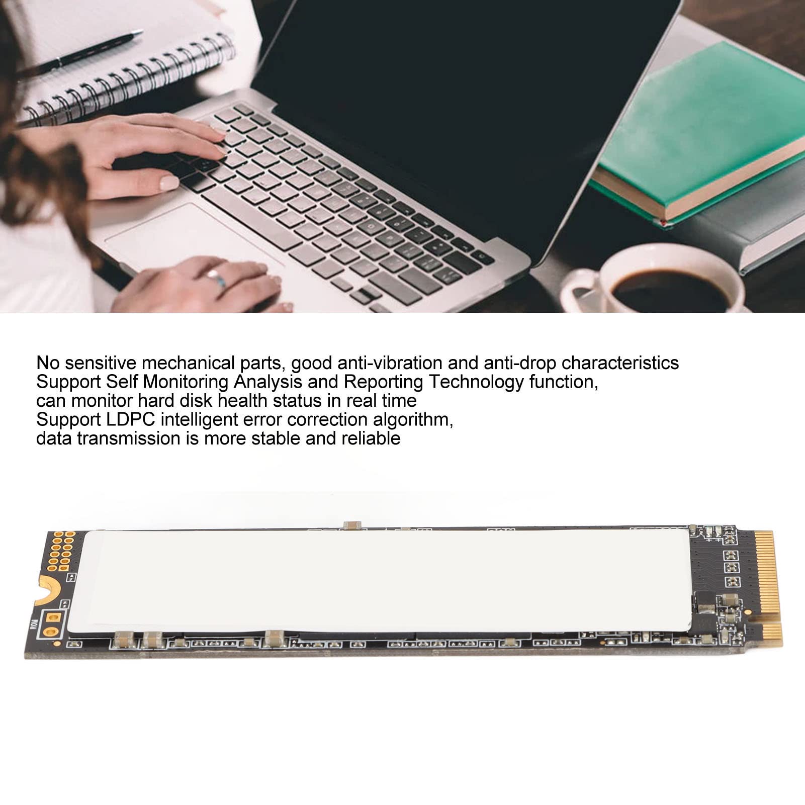 lonuo Computer SSD Plug and Play Different Capacity M.2 K300 SSD 4 Channel for Desktop PC Laptop (512GB)