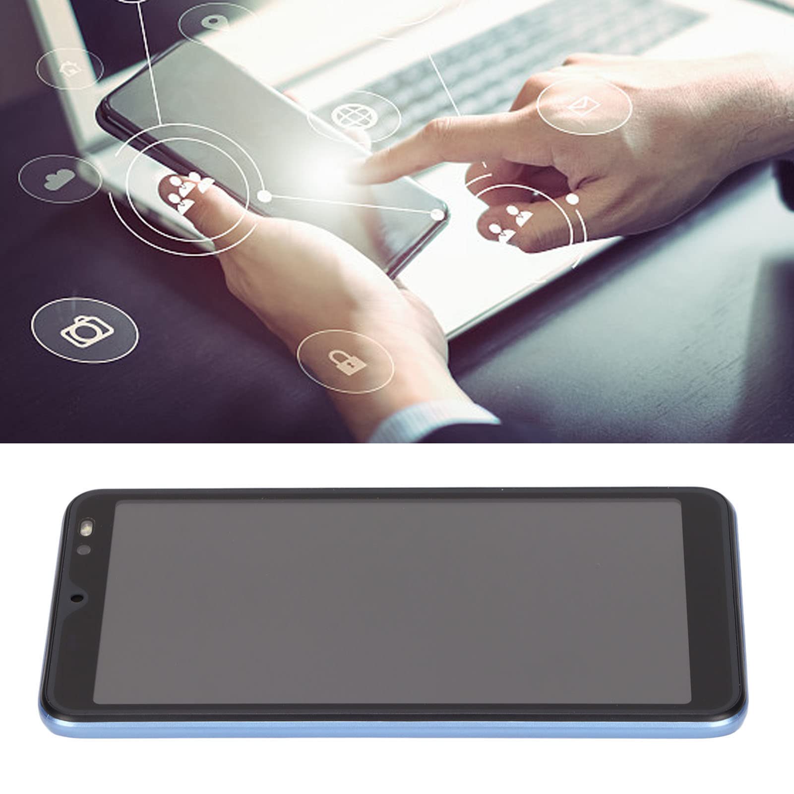 Diyeeni Rino8 Pro Smartphone, 5.45 Inch HD Screen 512MB 4GB, Powerful Processor, Dual Cards Dual Standby, High Definition Cameras, for Android 4.4.2 (Blue)