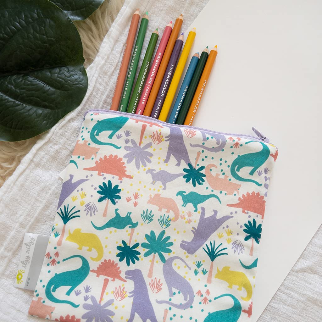 Itzy Ritzy Reusable Snack Bag – 7” x 7” BPA-Free Snack Bag is Food Safe, Washable and Ideal for Storing Snacks, Pacifiers, Electronics and Makeup in a Diaper Bag, Purse or Travel Bag, Blush Floral