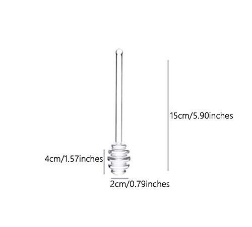 Glass Honey Dipper Sticks,Honey Dipper Spoons Stick Bee Honey Spoon Stirring Scooper For Durable Kitchen Honey Tools,2pcs