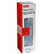 HEB Texas Size Clear Plastic Spoons (4)