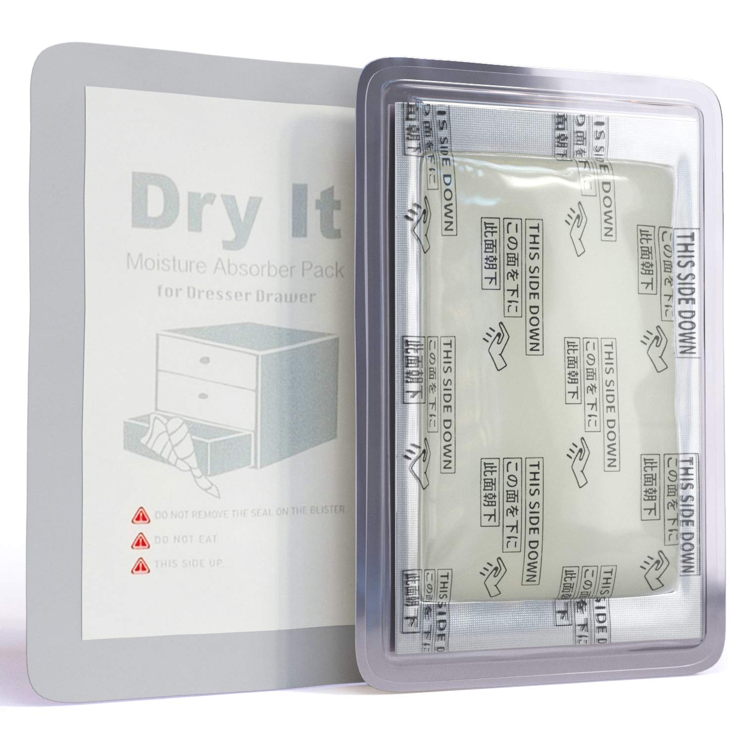 Drawer Deodorizer & Dresser Odor Eliminator - Moisture Absorber Packs for Clothing Protection [5pk]