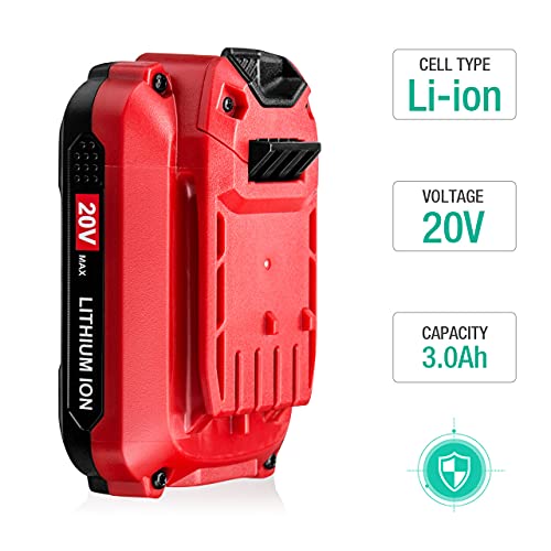 FirstPower 20V 3.0Ah Battery CMCB202-2 2Packs - Replace for Craftsman 20V Lithium Battery CMCB204 CMCB202 CMCB201 - Compatible with Craftsman V20 Series 20V Max Cordless Power Tools