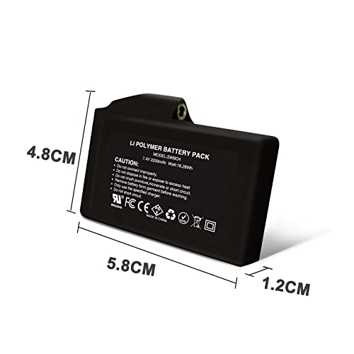 J JINPEI Rechargeable 7.4V 2200mAh Li-ion Batteries, Rechargeable Batteries for Heated Gloves, Mittens, Socks, Hat, Knee Braces, Pad (2pcs Included)