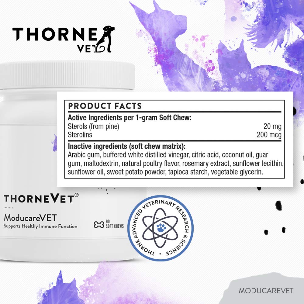 ThorneVet ModucareVET β Immune System Support from Plant Sterols for Dogs, Cats & Horses, 90 Soft Chews