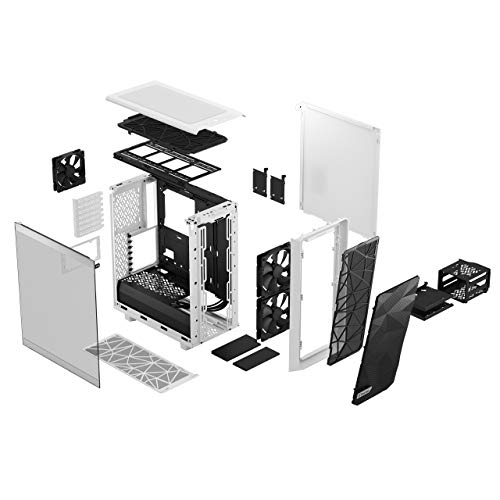 Fractal Design Meshify 2 Compact White ATX Flexible High-Airflow Tempered Glass Window Mid Tower Computer Case
