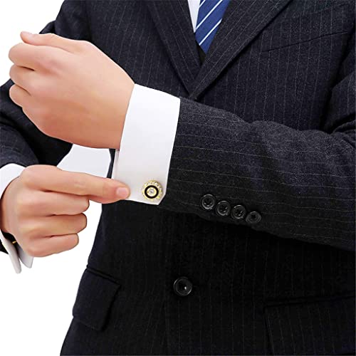 French Shirt Cufflinks Men's Diamond Cuff Stud Cuff Buttons Men (Color : A, Size : One Size)