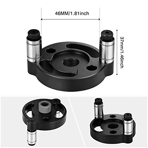 Elvaesther Dowel Drill Guide, Vertical Self Centering Dowel Jig Kit 3-Hole with 6 8 10mm Drill Bushings Woodworking Straight Hole Puncher Positioner Locator Hand Drill Tool
