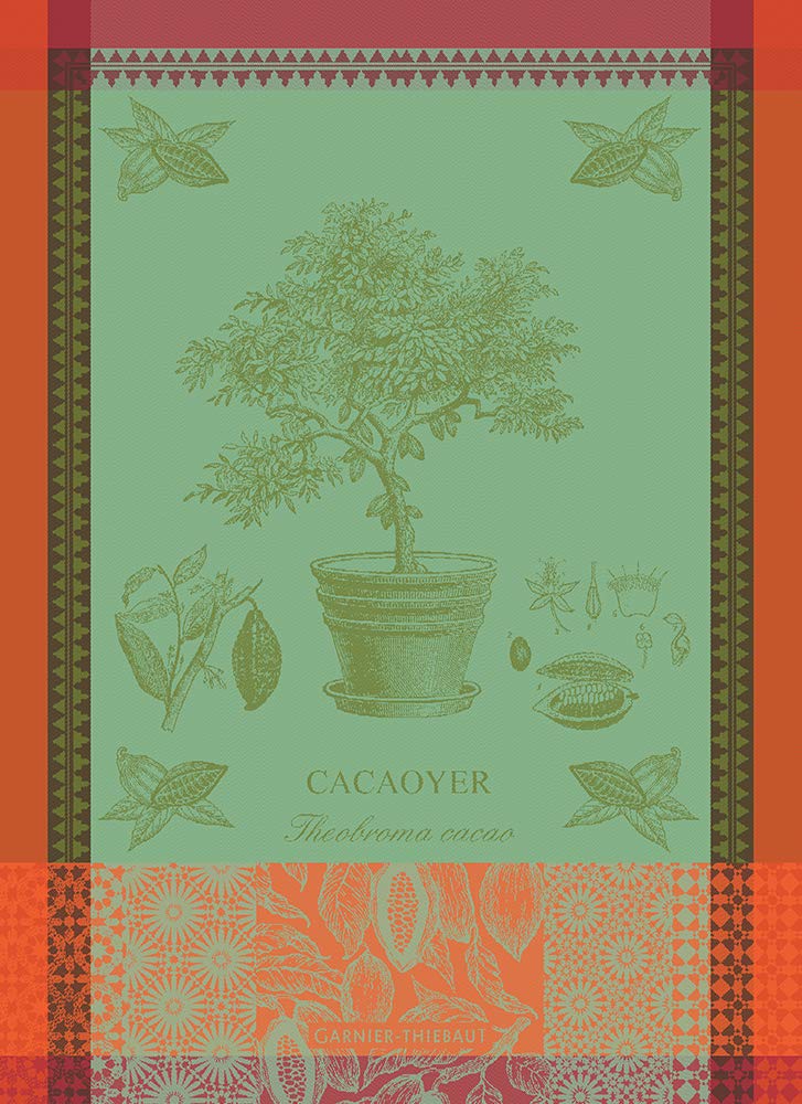 Garnier Thiebaut Mandarinier Pot Orange Kitchen Towel, 22"x30"