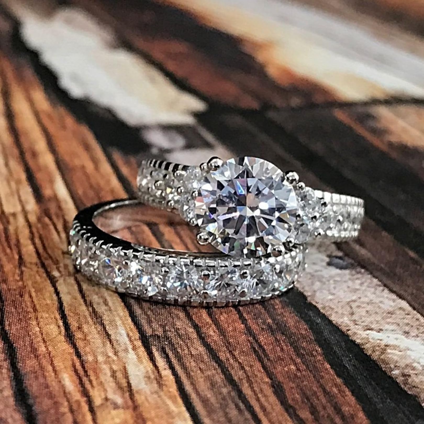 DONGYUANXU Full Diamond Micro Set 4 Carat Egg shaped Diamond Colored Pink Zircon Celebrity Diamond Ring Engagement Women's Wedding Diamond Ring Emerald Set Princess Diamond Ring SILVER-B(US Code 6)