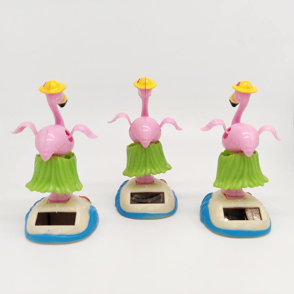 Esquirla Adorable Dancing Skirt Flamingo Statue Figure, Plastic Bobbleheads Doll,