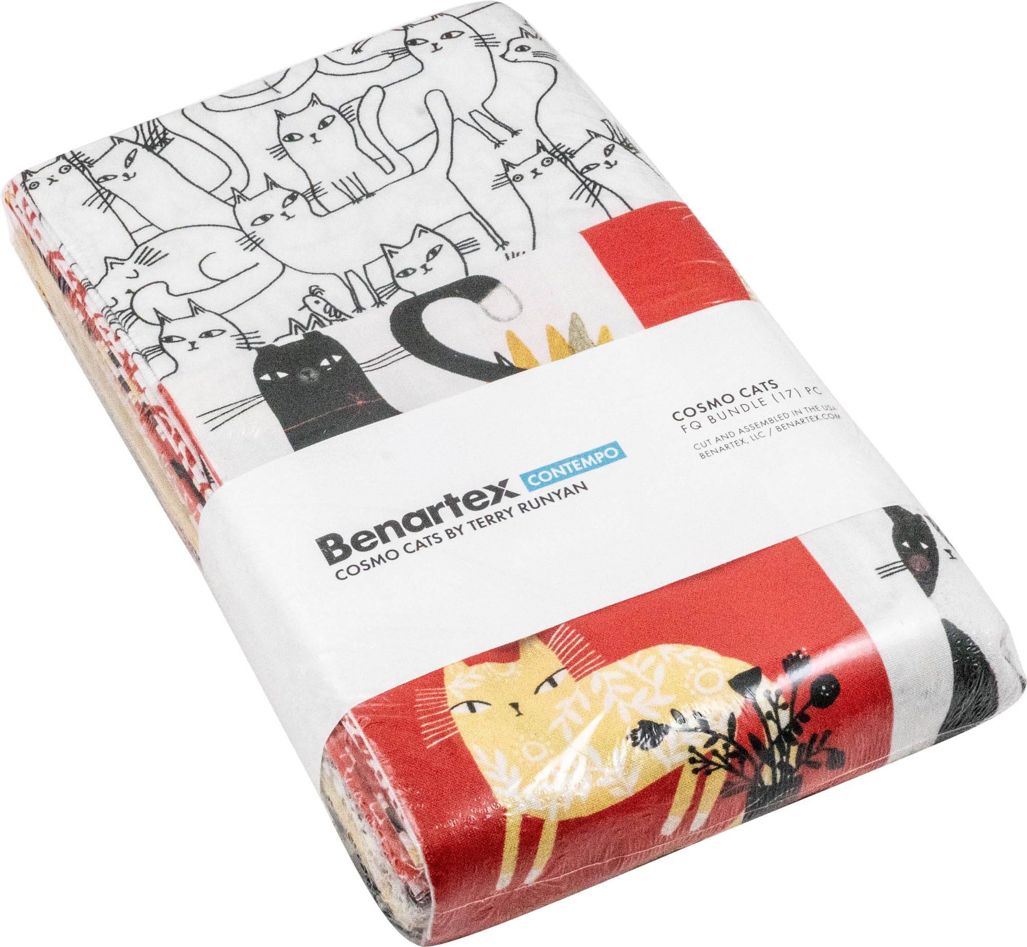 Terry Runyan Cosmo Cats 17 Fat Quarters Benartex
