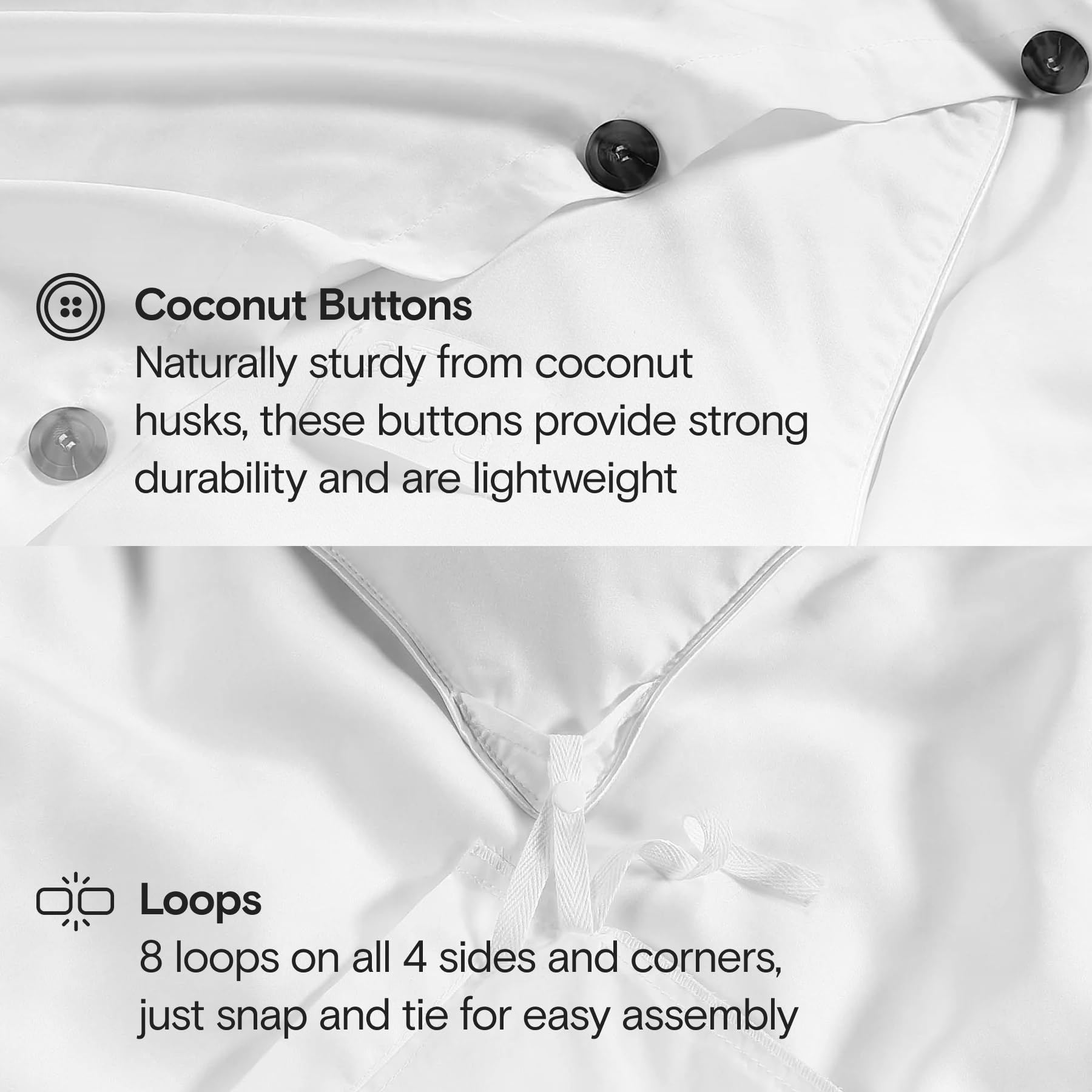 SIJO AiryWeight Tencel Duvet Cover, 100% Lyocell Derived from Eucalyptus, Buttery Soft, Best Cooling Sheets by Architectural Digest (Snow, King/Cal King 106"x90")