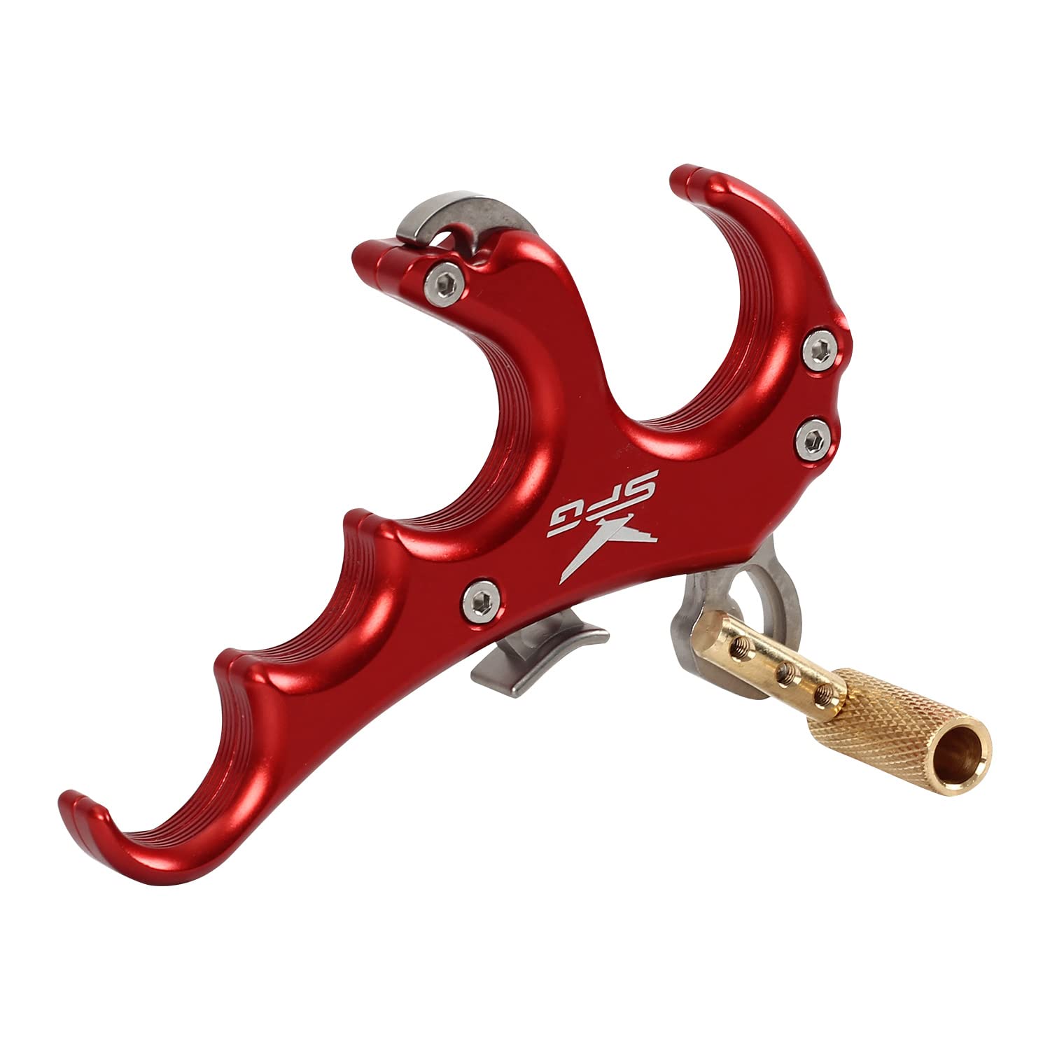 FENJANER Archery Compound Bow Release Aid Archery Release Aids Bow Release for Compound Bow Accessory (Red)