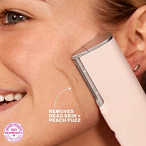 DERMAFLASH LUXE Anti-Aging Sonic Dermaplaning Exfoliation Tool for Women, White