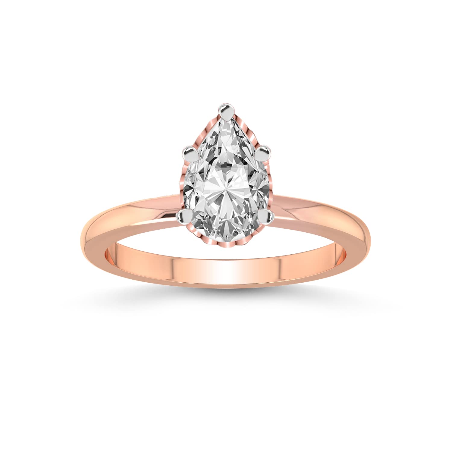 FRIENDLY DIAMONDS 1 Carat | IGI Certified Pear Shape Lab Grown Diamond Ring | 14K Or 18K in White, Yellow Or Rose Gold | Malissa Solitaire Diamond Engagement Ring | FG-VS1-VS2 Quality