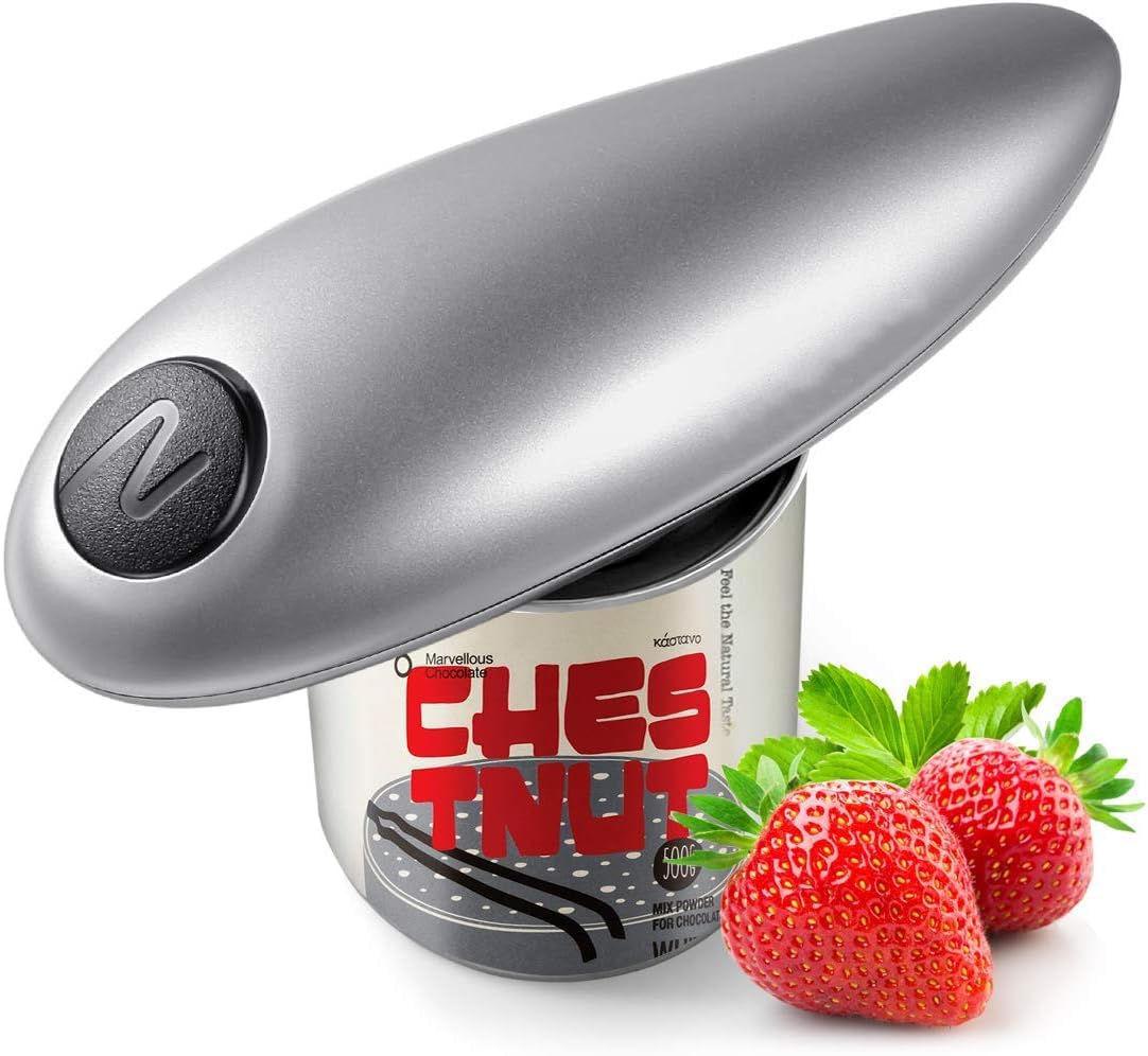 Electric Can Opener with Smooth Edge, One-Touch Can Opener Electric Almost Size Can, Electric Can Openers for Kitchen Best Choice for Cooks, Housewives, Elderly and Arthritis Sufferers