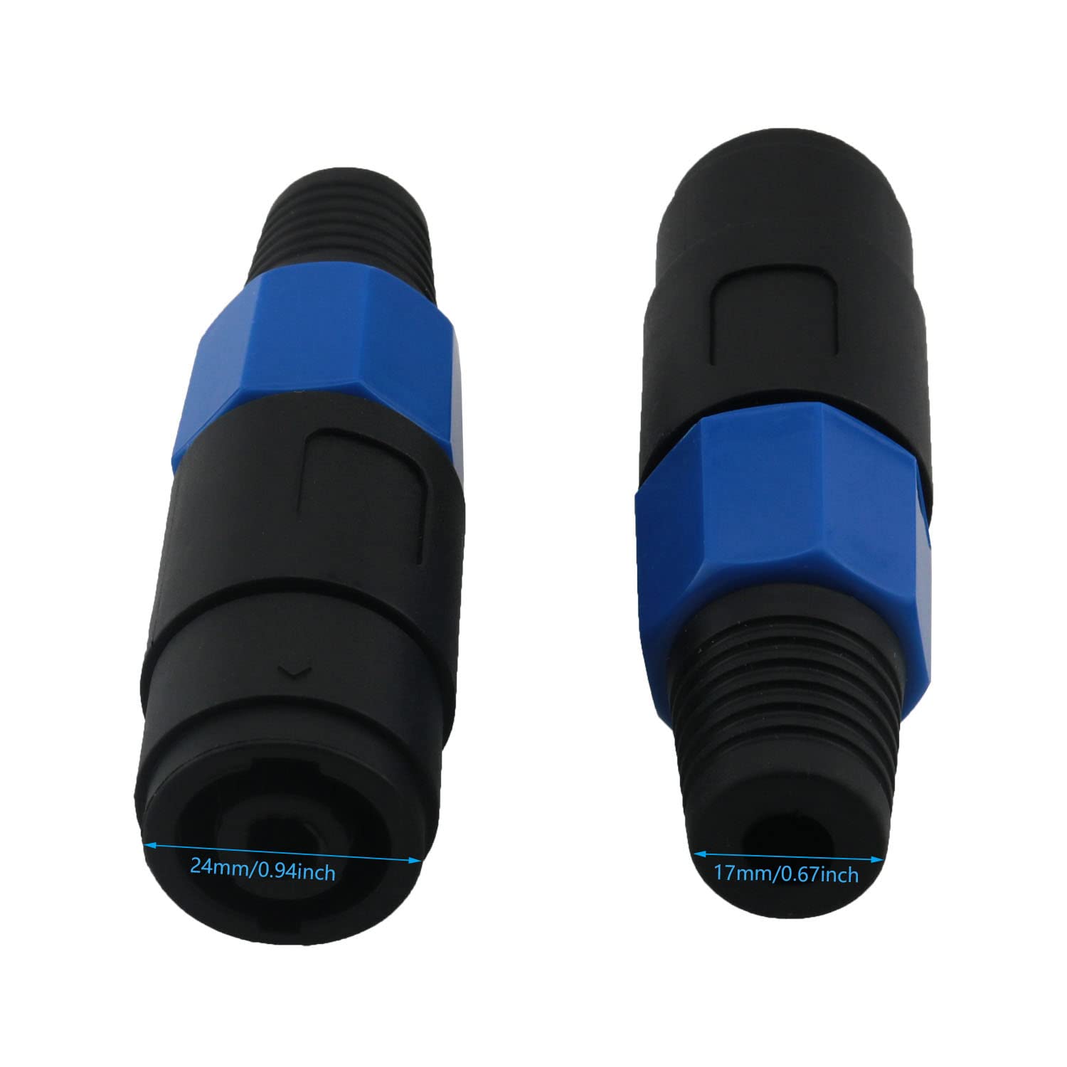Female Speakon ZCZQC 2PCS 4 Pole SpeakOn Speaker Adapter Solder Type Jack for DIY Audio Cable