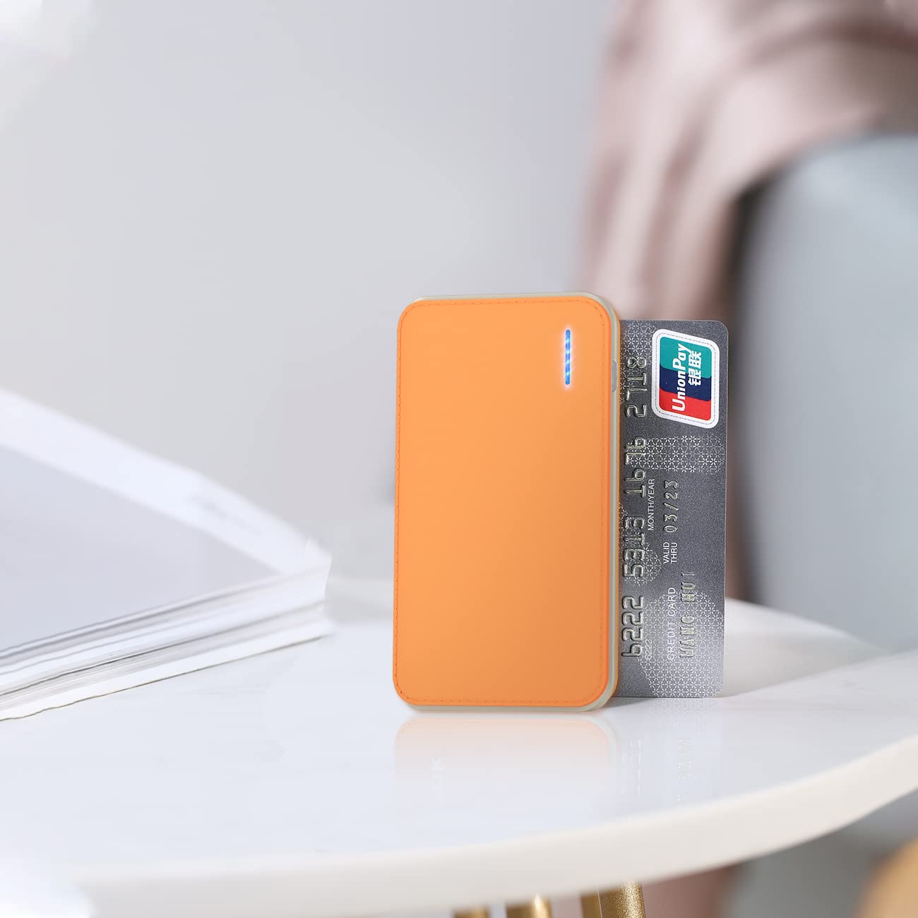 JDB Portable Charger, Ultra-Slim 5V/2.1A 5000mAh Power Bank External Battery Backup Pack,Useful LED Flashlight Compatible with iPhone and Other Android Smartphones Green