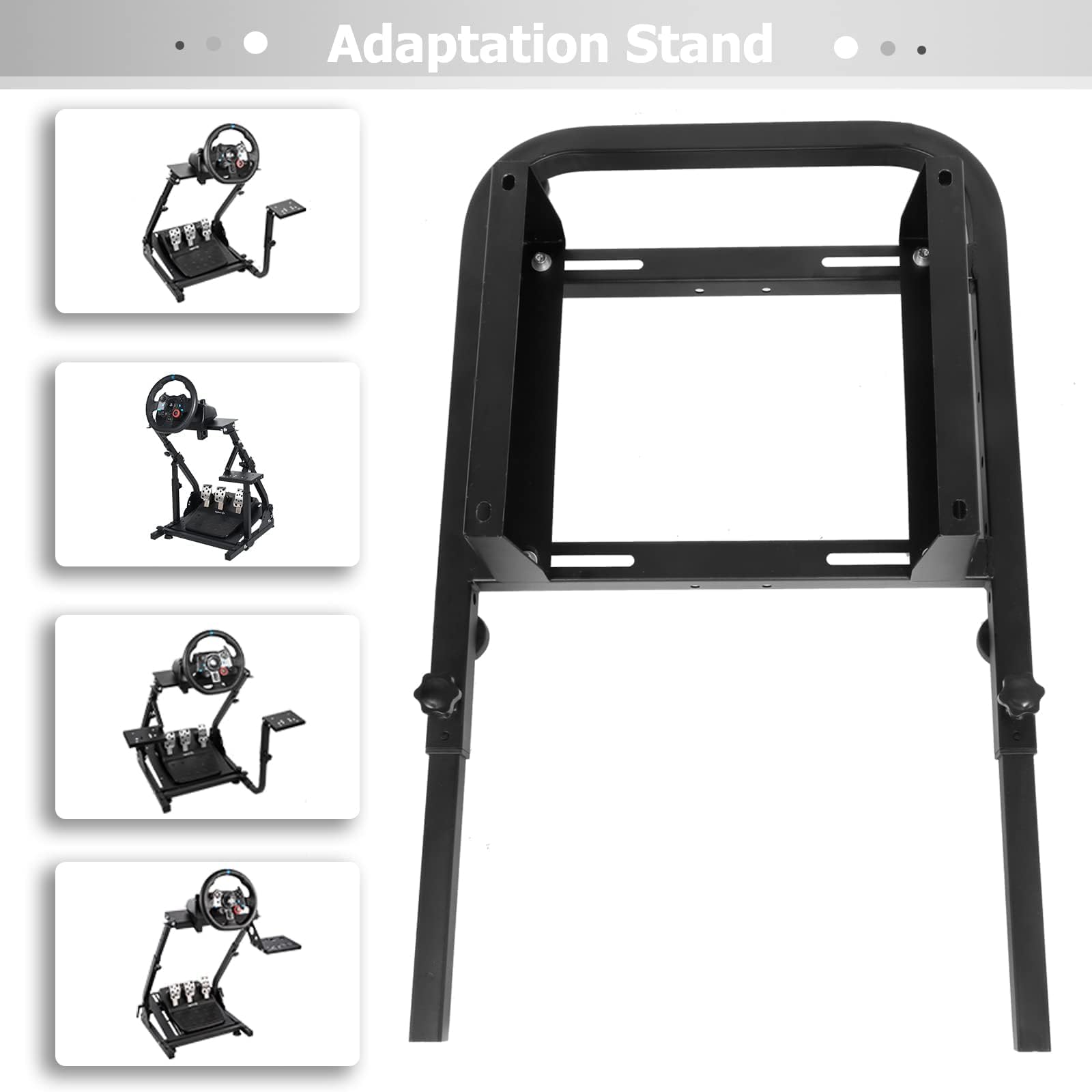 Hottoby Rear Seat Stand Racing Wheel Frame Parts/Accessories Mounting Seat Installable Most Chair Stand Simulator Cockpit Wheel and Pedals Not Included