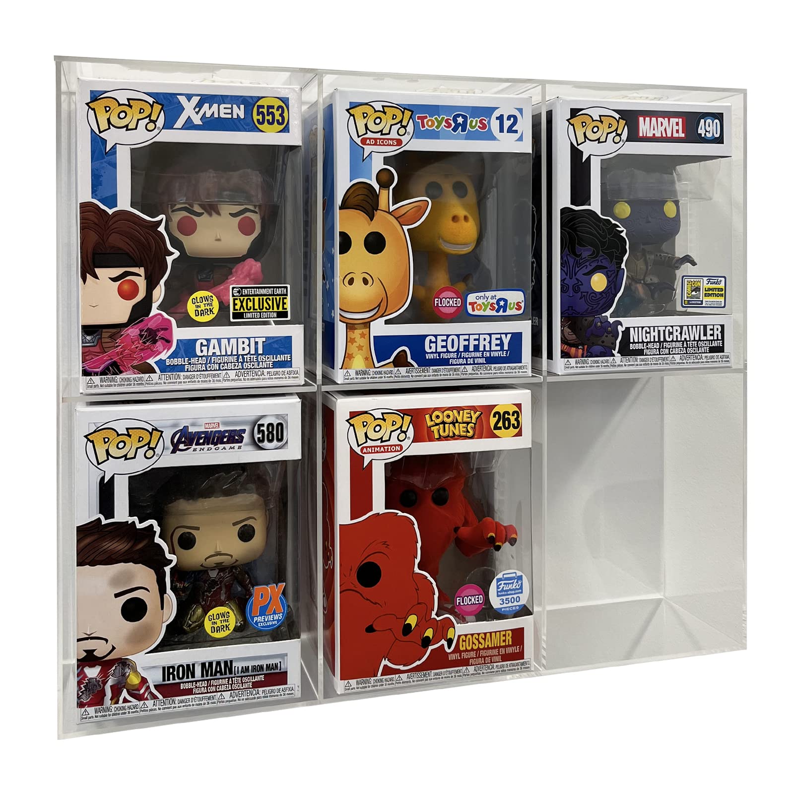 JDS Toy Store Shelf for Pop Display, Ultra-Clear Acrylic Display Case Providing A Beautiful Display, Does Not Come with Screw and Pops