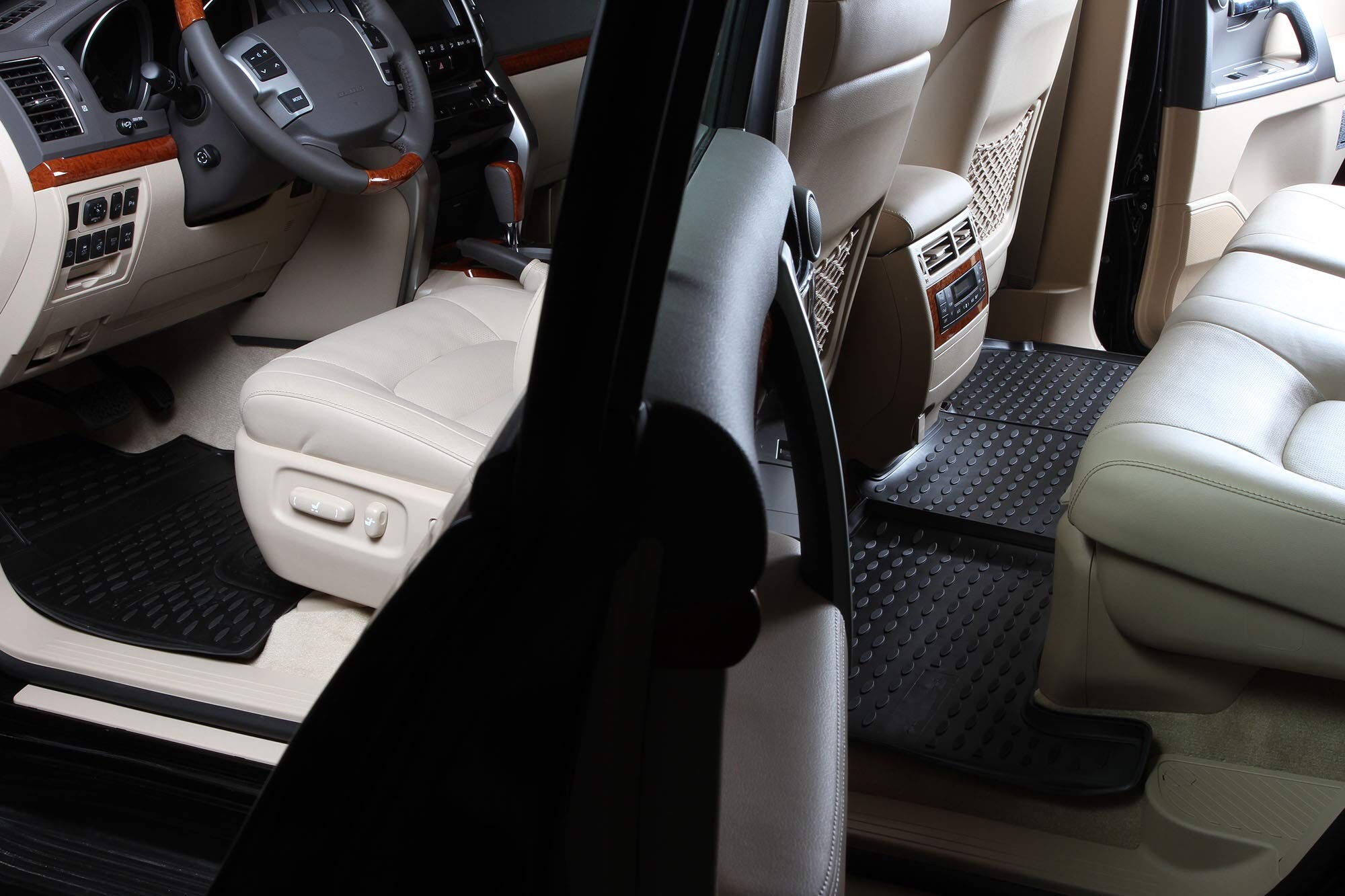 Fits 2020-2025 Ford Escape Floor Mats Front & 2nd Row Seat Liner Set (Black)