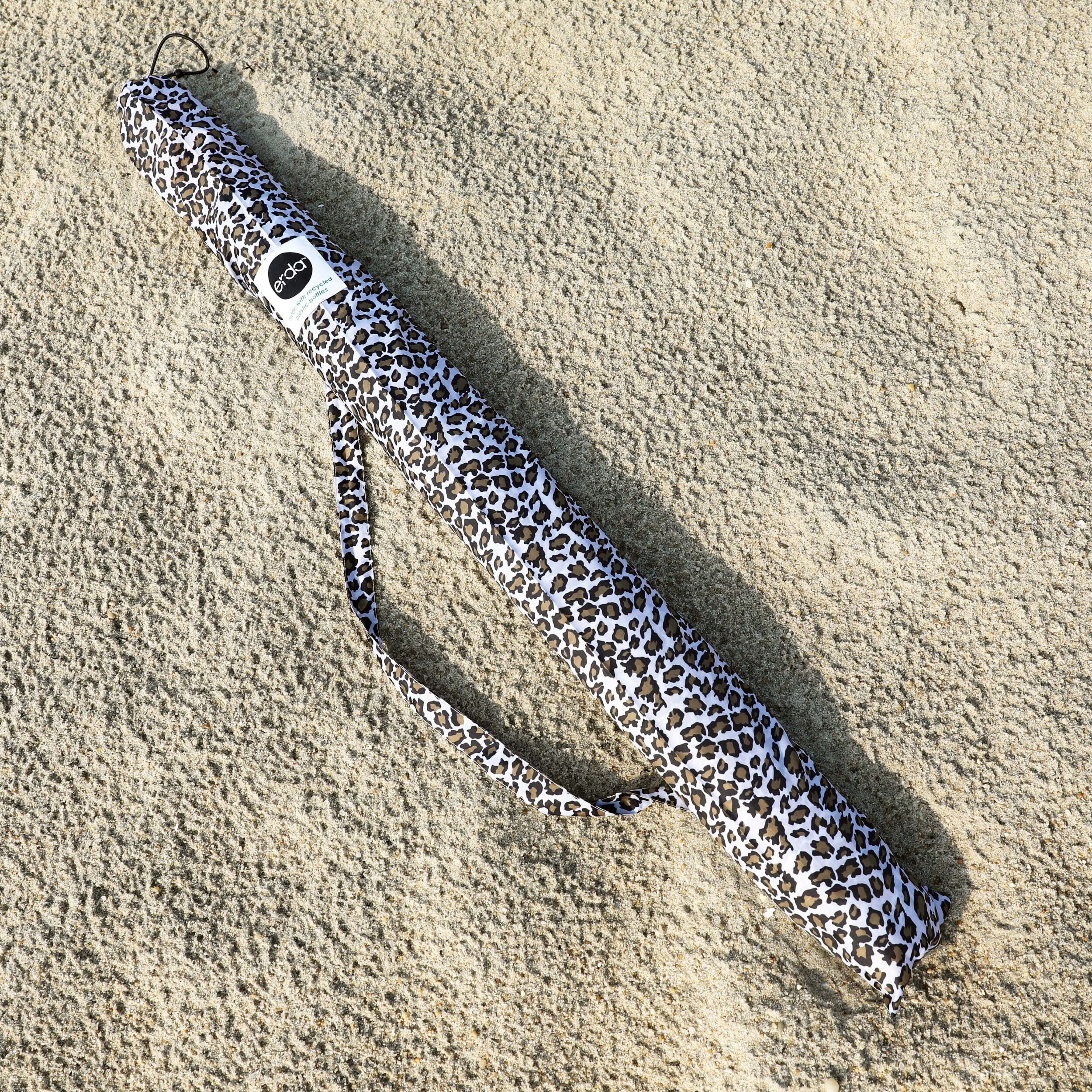 erda Sand Leopard Pro Beach Recycled Polyester Rip-Stop 20 ft Lightweight Windscreen, Privacy Screen, Wind Blocker, Free Matching Shoulder Bag