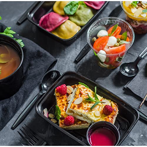 MORDEN MS 50-Pack Meal Prep Containers With Lids Reusable To-Go Food Containers Plastic Bento Boxes Food Storage Lunch Box, Microwave/Freezer/Dishwasher Safe, 1 Compartment, BPA-Free, 750ML/26 OZ