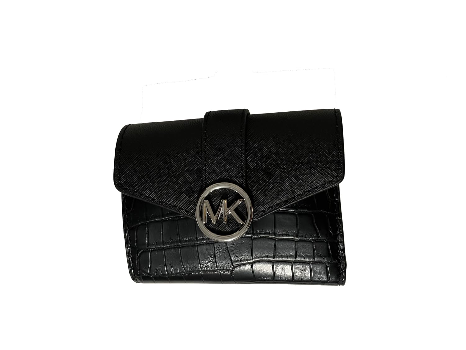 Michael Kors Carmen Medium Flap Wallet (Black2)