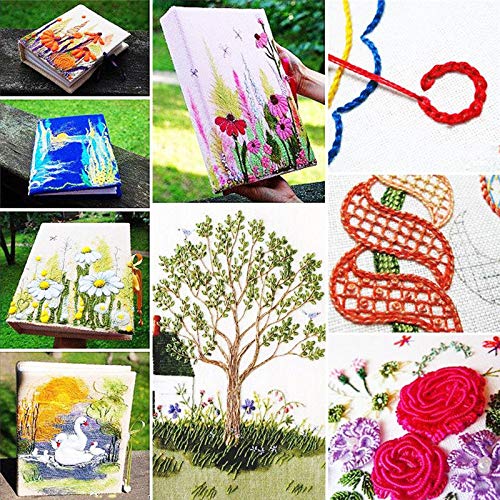 Embroidery Floss Thread Rainbow Color Cross Stitch Threads Friendship Bracelet String DIY Handmade Craft Premium Multi-Colored Floss (100)