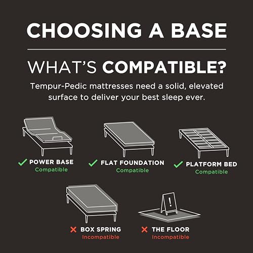 Tempur-Pedic LuxeAdapt 13" Pressure-Relieving Memory Foam Mattress with Cooling Cover, Firm Motion Cancelling Memory Foam Mattress, King