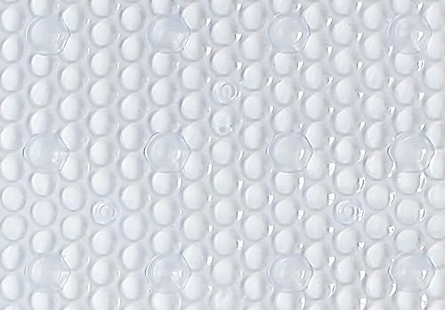 Splash Home Order Bathtub Mat Non-Slip, Shower Mat with 112 Suction Cups and Drain Holes Bath Mat for Tub, 27 L x 14 W Inches, Machine Washable, PVC - Clear