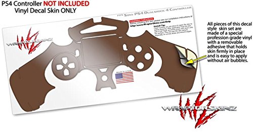 WraptorSkinz Skin Compatible with Sony PS4 Dualshock Controller PlayStation 4 Original Slim and Pro Solids Collection Chocolate Brown (Controller NOT Included)