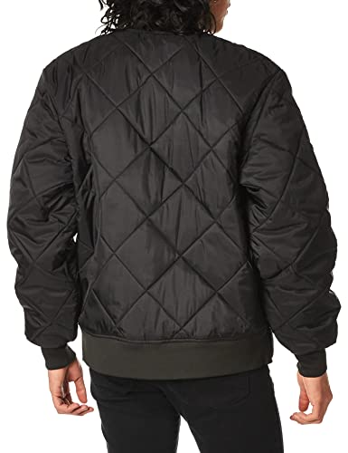 Dickies mens Diamond Quilted Nylon athletic shell jackets, Black, X-Large US