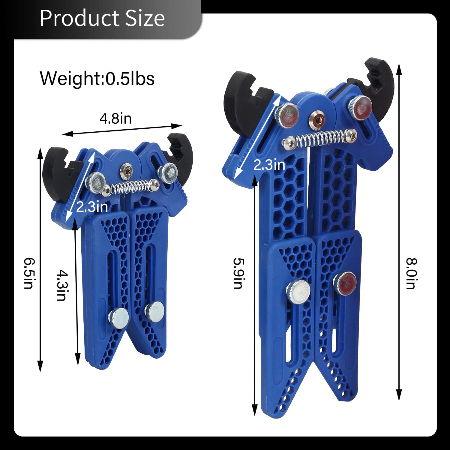 FENJANER Archery Bow Stand Bow Feet Bow Support for Compound Bow Hunting Shooting Adjustable Length (Blue)