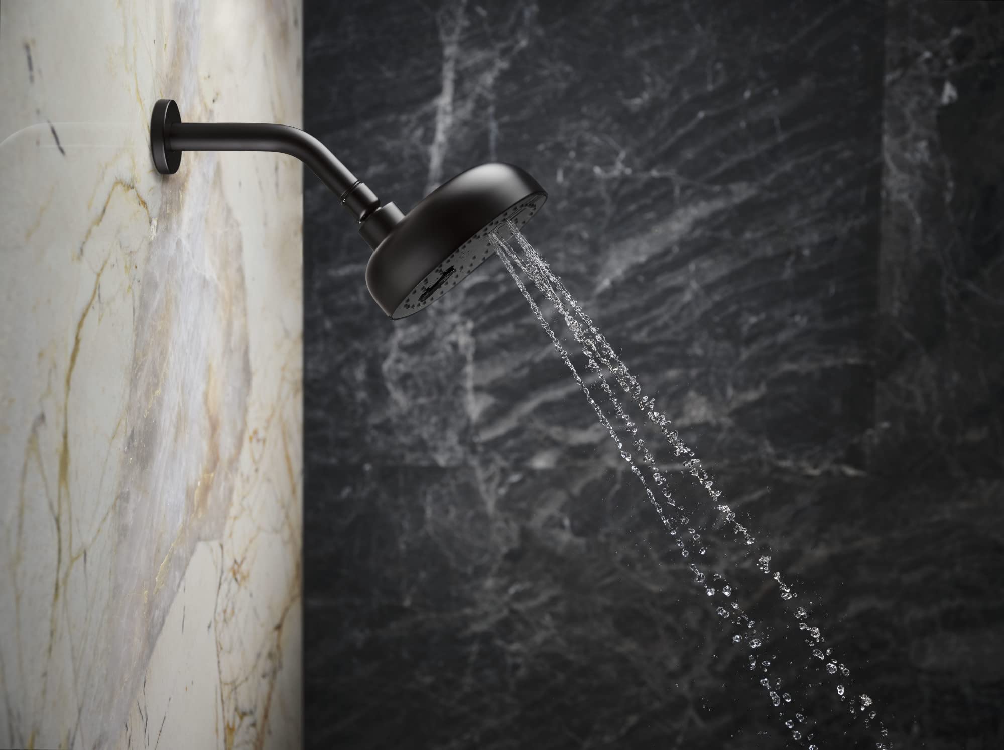 KOHLER 26290-CP Statement Multi-Function Showerhead, Wall-Mount, 3 Spray Settings, 2.5 GPM, Polished Chrome