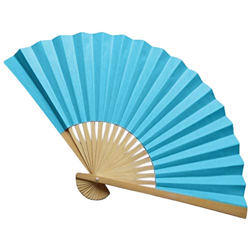 Hand Fans Folding fan Pattern Chinese Style Hand Held Fan Bamboo Paper Folding Fan Handheld Wedding Hand Fan Cool Bamboo Flower Personalized (Color : H)