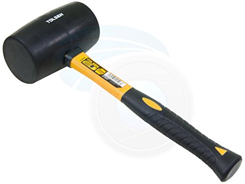 Large Rubber Mallet 32oz 900g Hammer Fiberglass Rubberized Handle Grip