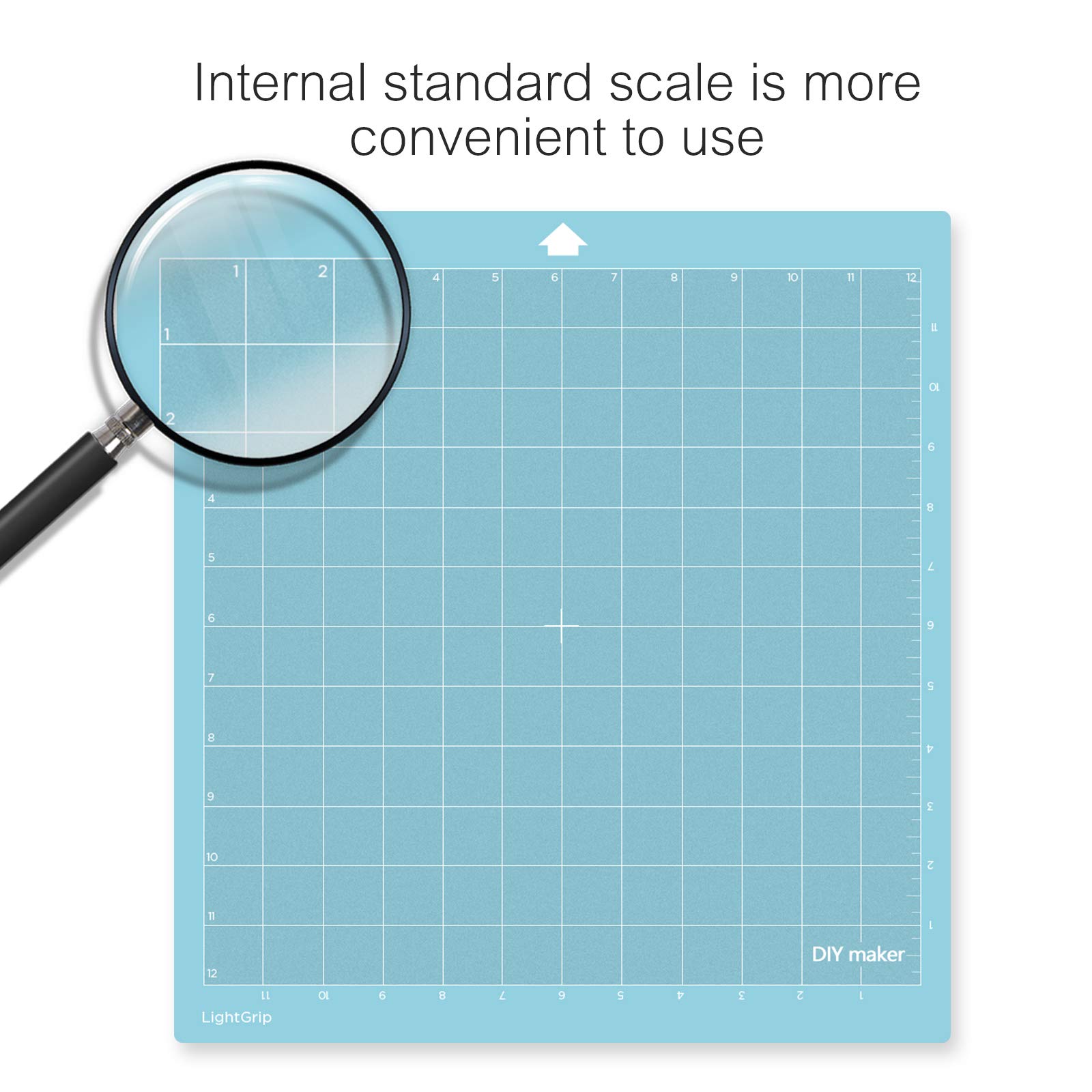 Diymaker Lightgrip Cutting Mat for Silhouette Cameo 4/3/2/1(12x12inch, 3 Mats), Blue Cutting Mat Perfect for Crafts