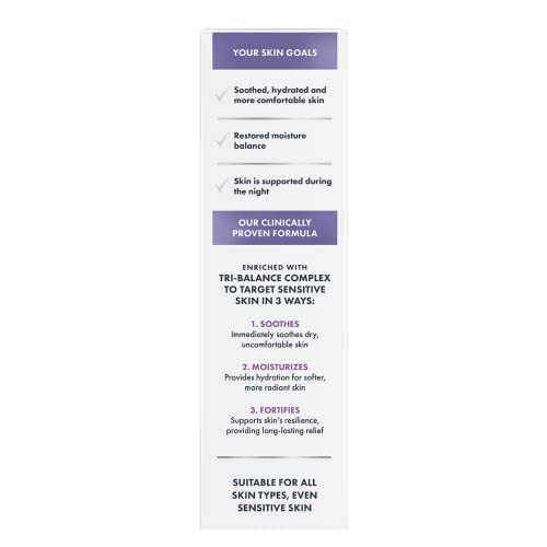 Eucerin Skin Balance Night Cream, Sensitive Skin Face Moisturizer Enriched with Tri-Balance Complex, 1.7 Oz Bottle