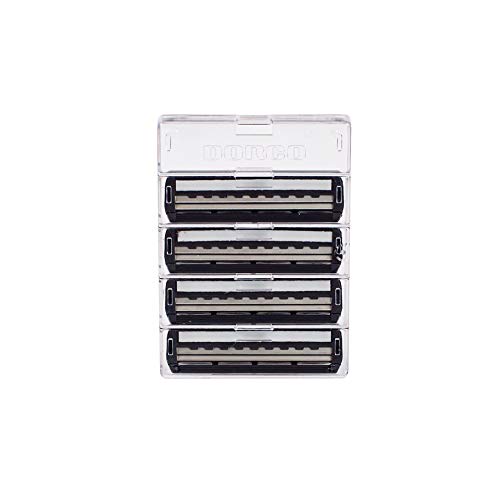 Dorco TNA 2000 | Disposable Razors for Men | Easy Slider Twin Blade, 4 Extra Cartridges included | Pack of 2