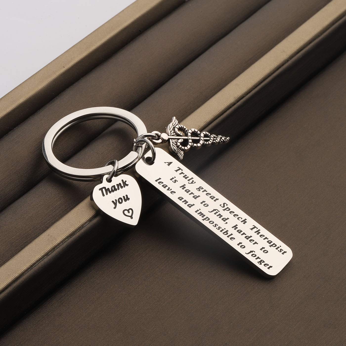ENSIANTH Speech Therapist Keychain A Truly Great Speech Therapist is Hard to Find Keychin Speech Therapist Graduation Gift (Speech T key)