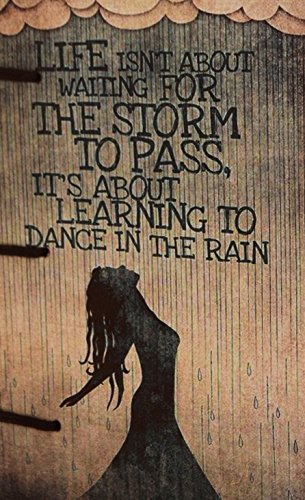 Purpledip Vintage Journal 'Dancing in The Rain': Handmade Paper Diary Notebook in Digital Print Hard Cover (11308)
